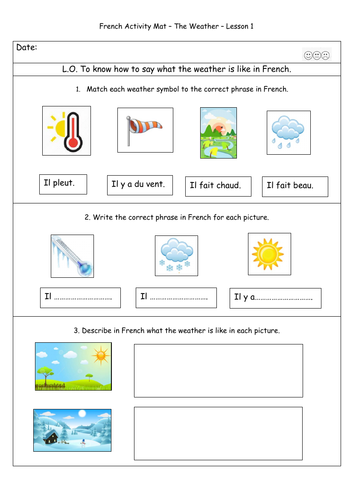 KS2 French Weather and Seasons Unit Pack - 5 complete lessons ...