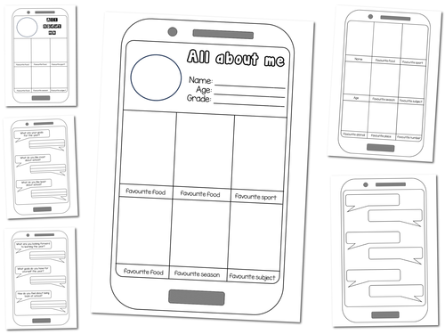 All About Me Phone Selfie Craftivity | First Week of School | Back to ...