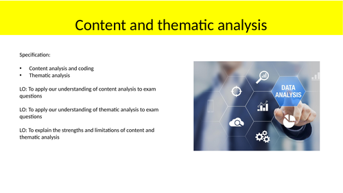AQA Psychology content and thematic analysis | Teaching Resources