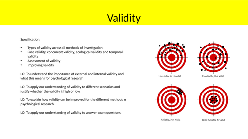 AQA Psychology validity | Teaching Resources
