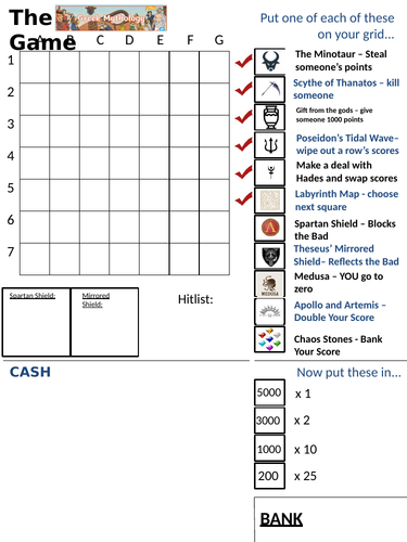 Greek Mythology Pirate Game | Teaching Resources