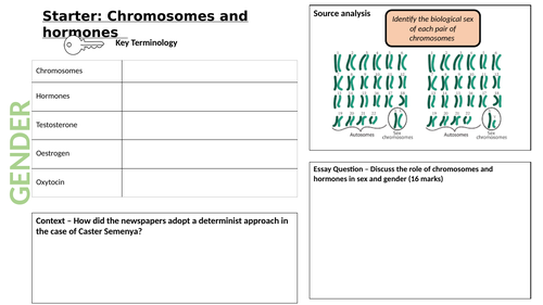 AQA Psychology atypical sex chromosome patterns | Teaching Resources