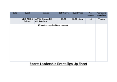 Sports Leaders | Teaching Resources