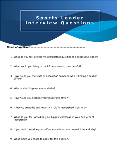 Sports Leaders | Teaching Resources