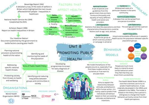 Health & Social Care Unit 8 Concept Map | Teaching Resources