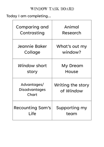 A Book a Week - Window Jeannie Baker - Complete English Unit Stage 2 ...