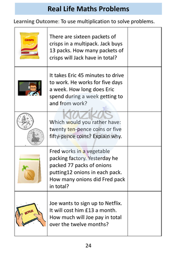 Functional Skills Maths Level 1 - Multiplication Workbook | Teaching ...