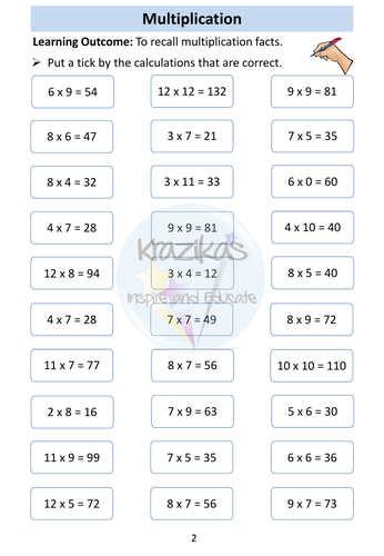 Functional Skills Maths Level 1 - Multiplication Workbook | Teaching ...