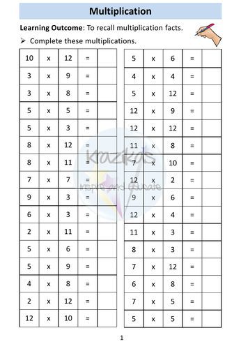 Functional Skills Maths Level 1 - Multiplication Workbook | Teaching ...