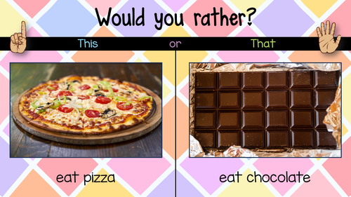 Would You Rather Questions - Back to School - This or That Game ...