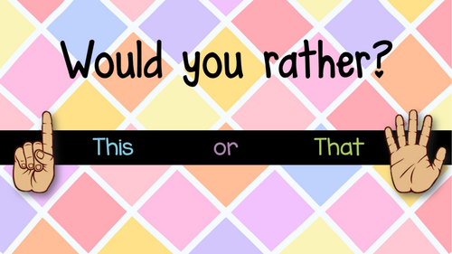 Would You Rather Questions - Back to School - This or That Game ...