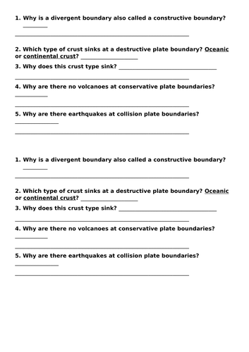 KS3: Tectonics: L4: Plate Boundaries (Mars Bar) | Teaching Resources