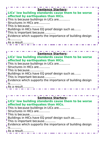 KS3: Tectonics: L11: Earthquakes - HIC vs LIC | Teaching Resources