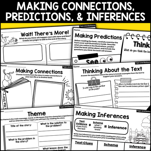 Tops and Bottoms Interactive Read Aloud Book Companion Activities for ...