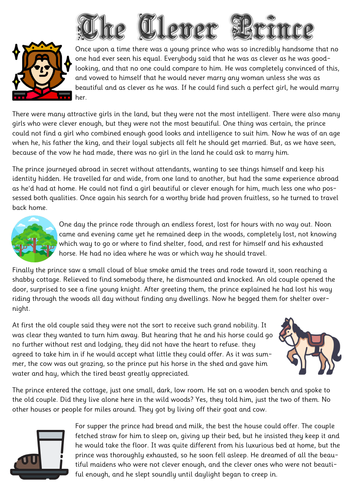 Clever Prince Reading Comprehension | Teaching Resources