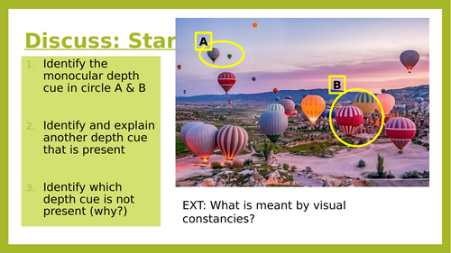 Monocular & Binocular Depth Cues (GCSE Psychology AQA) | Teaching Resources