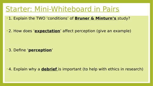 Expectation and Bruner and Minturn (GCSE Psychology AQA) | Teaching ...
