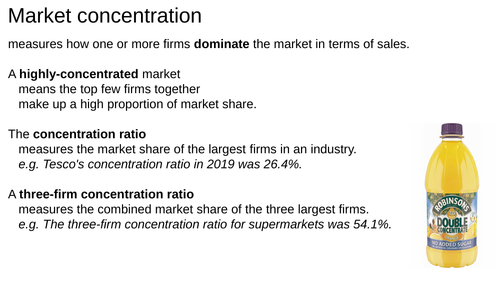 Market concentration | Teaching Resources