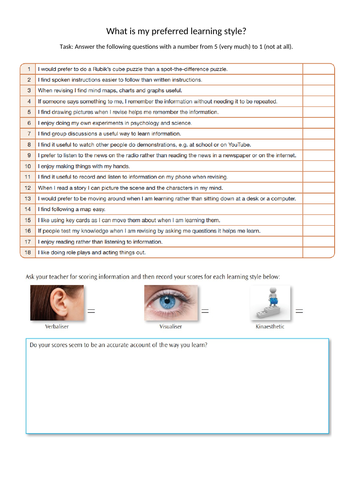 Learning Styles & Willingham's Theory (GCSE Psychology AQA) | Teaching ...