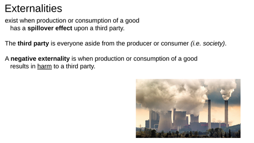 Negative externalities | Teaching Resources