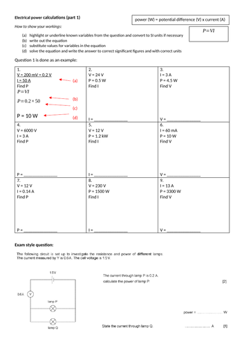 20 Physics Equation Practice Worksheets | Teaching Resources