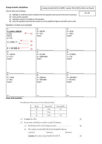 20 Physics Equation Practice Worksheets | Teaching Resources