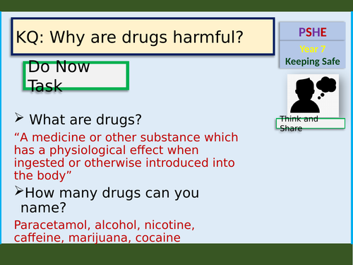 Year 7 PSHE Drugs lesson | Teaching Resources