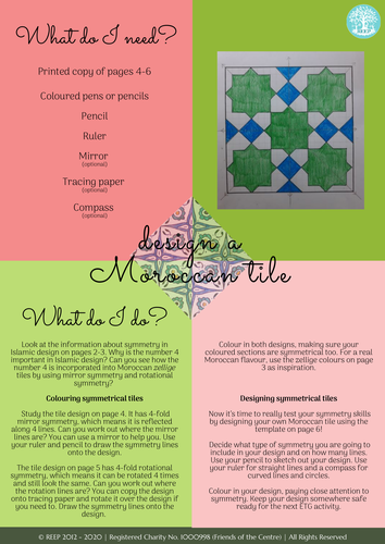 EAL Gardening Craft Activity - Design a Moroccan Tile | Teaching Resources