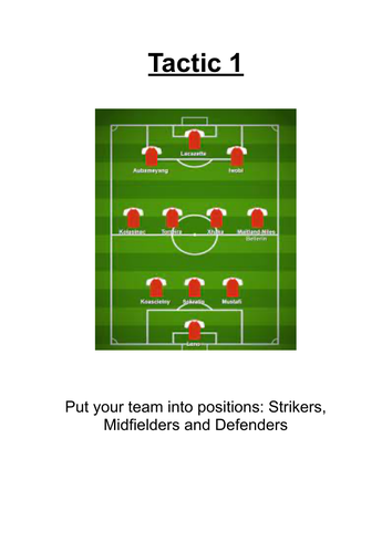Football Tactic Cards PDF | Teaching Resources