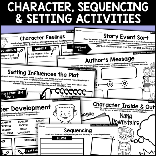 Nana Upstairs & Nana Downstairs Read Aloud Book Companion Activities ...