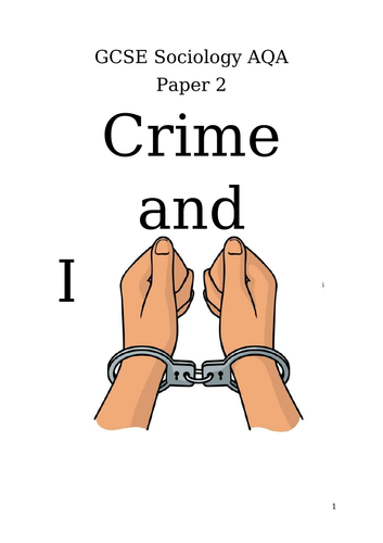 AQA GCSE Sociology Crime workpack | Teaching Resources