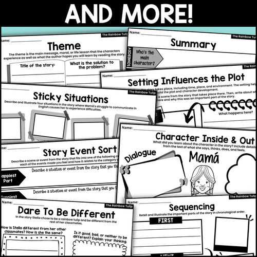 The Rainbow Tulip by Pat Mora Read Aloud Book Companion Activities for ...