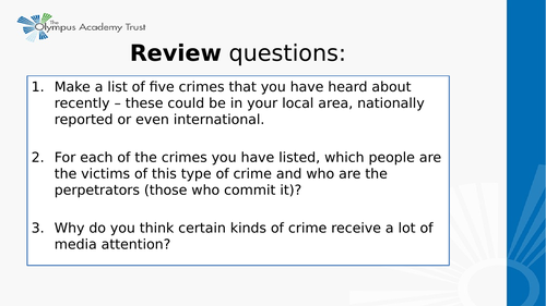 Level 3 Criminology WJEC Unit 1 | Teaching Resources