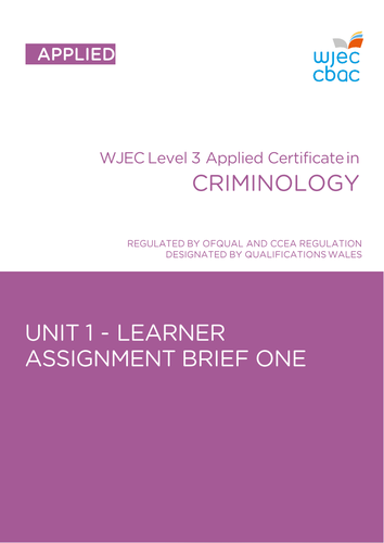 Level 3 Criminology WJEC Unit 1 | Teaching Resources