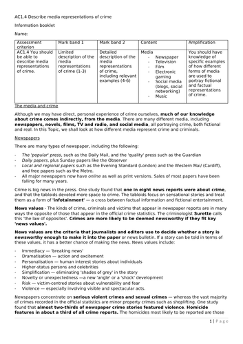 Level 3 Criminology WJEC Unit 1 | Teaching Resources Level 3 Criminology WJEC Unit 1 | Teaching Resources