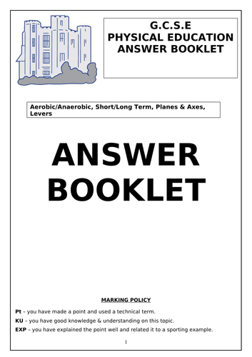 GCSE PE Component 1 Homework Booklets | Teaching Resources GCSE PE Component 1 Homework Booklets | Teaching Resources
