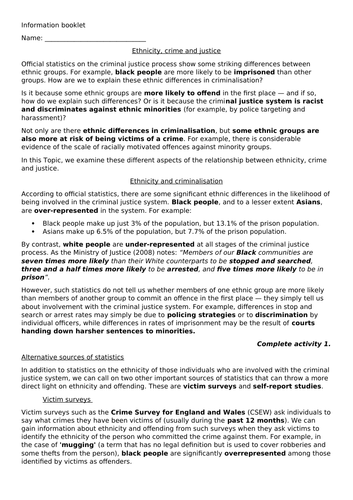 A Level Sociology AQA Crime and Deviance | Teaching Resources