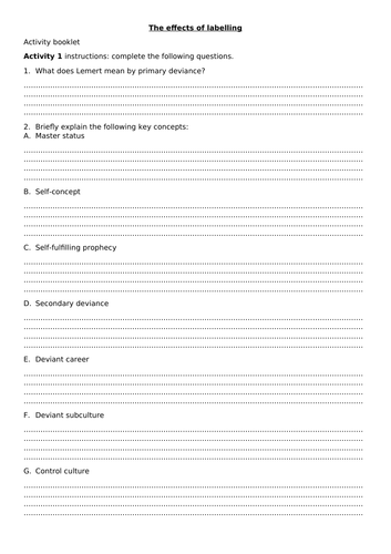 A Level Sociology AQA Crime and Deviance | Teaching Resources