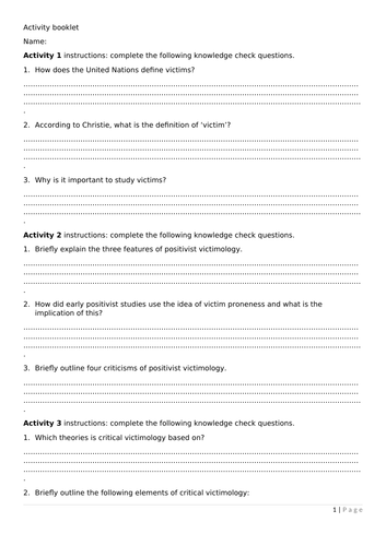 A Level Sociology AQA Crime and Deviance | Teaching Resources