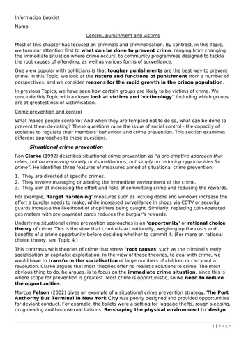 A Level Sociology AQA Crime and Deviance | Teaching Resources
