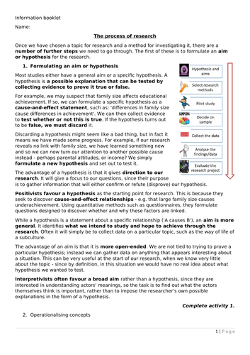 A Level Sociology AQA Research Methods | Teaching Resources