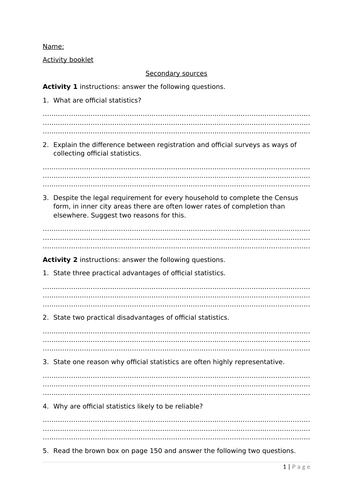 A Level Sociology AQA Research Methods | Teaching Resources