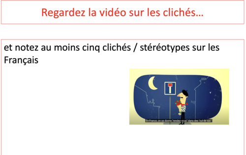 Les stéréotypes sur les Français (Y12) | Teaching Resources