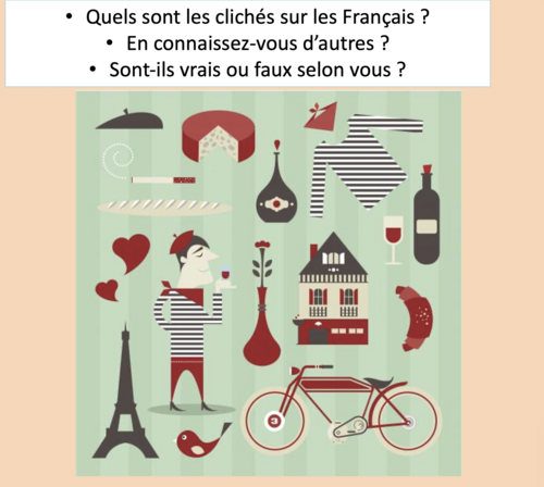 Les stéréotypes sur les Français (Y12) | Teaching Resources