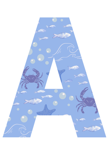 Ocean Theme Display Lettering | Teaching Resources