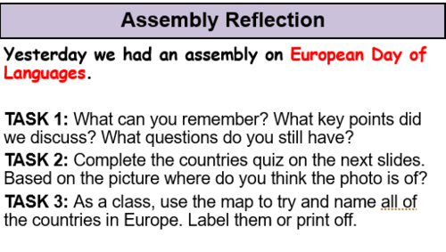 European Day of Languages Assembly 2023 | Teaching Resources