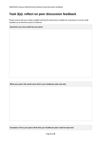 T-Level Health 2024-2025 ESP Communication activities for 2a) 3a) 3b ...