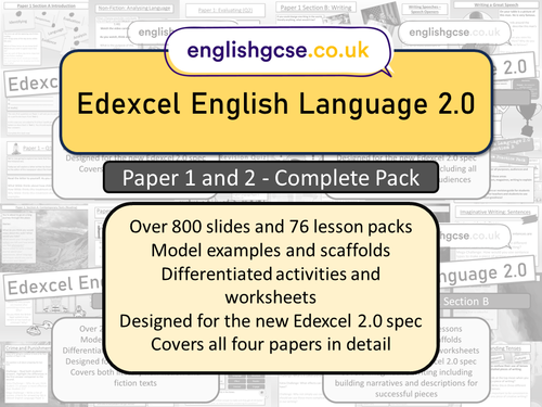 Edexcel English Language 2.0 Complete | Teaching Resources