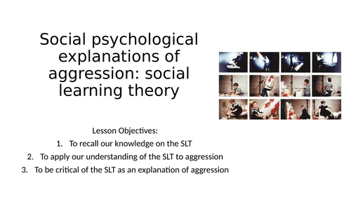AQA Psychology social learning theory of aggression | Teaching Resources