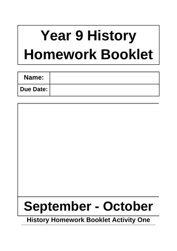 Homework Booklets KS3 History | Teaching Resources